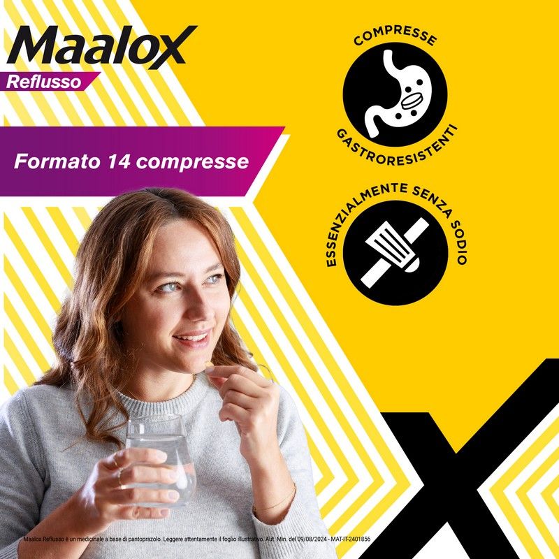 Maalox Reflusso 20 mg Pantoprazolo 14 Compresse | Verafarma.it